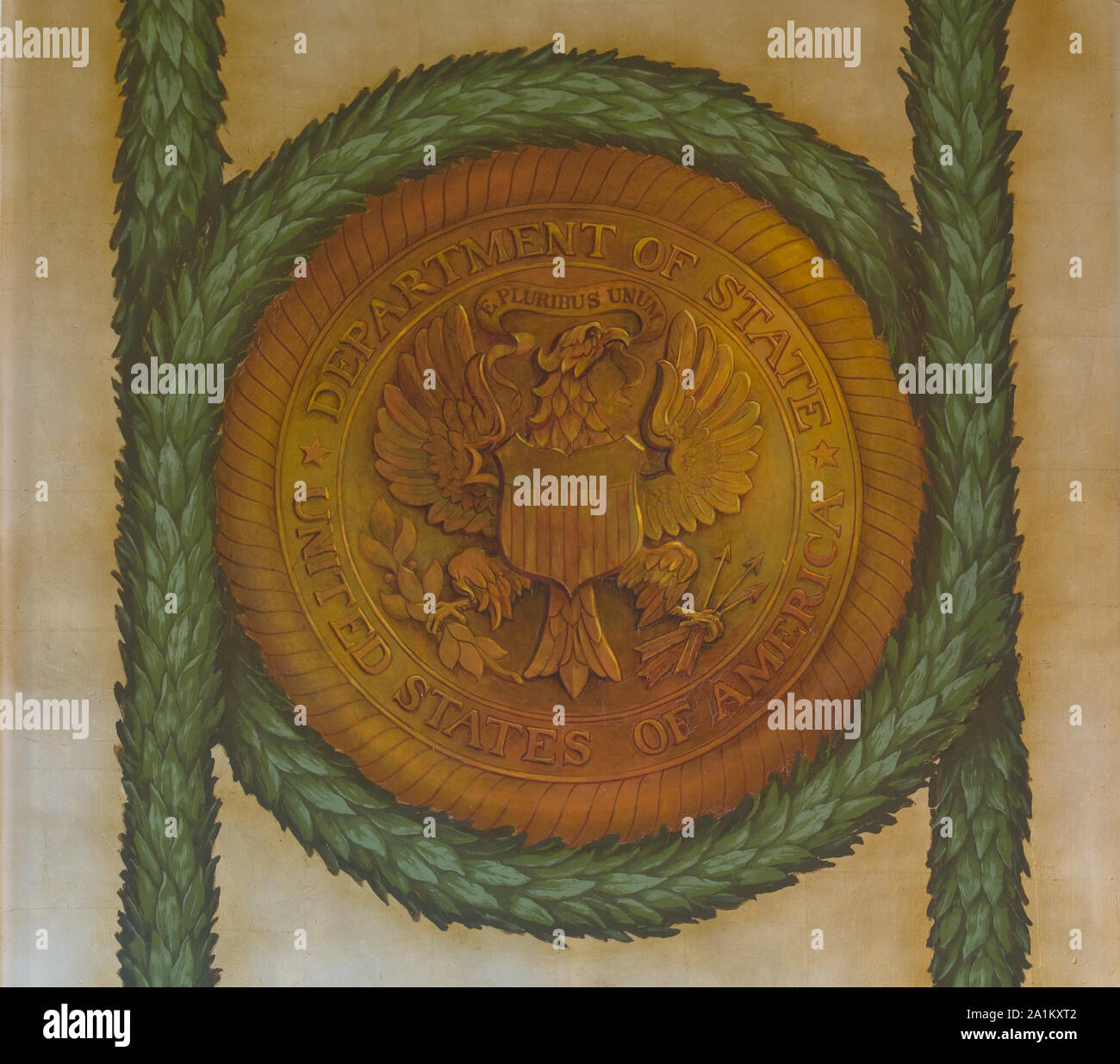 Northeast Pavilion, The Pavilion of the Seals. Mural of Department of ...