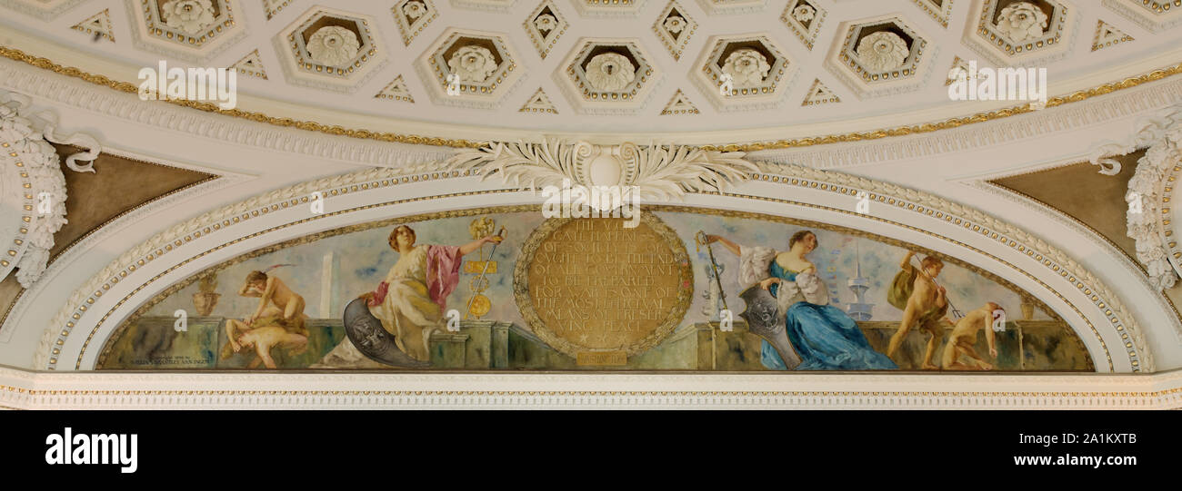 Northeast Pavilion, The Pavilion of the Seals. Lunette with mural ...