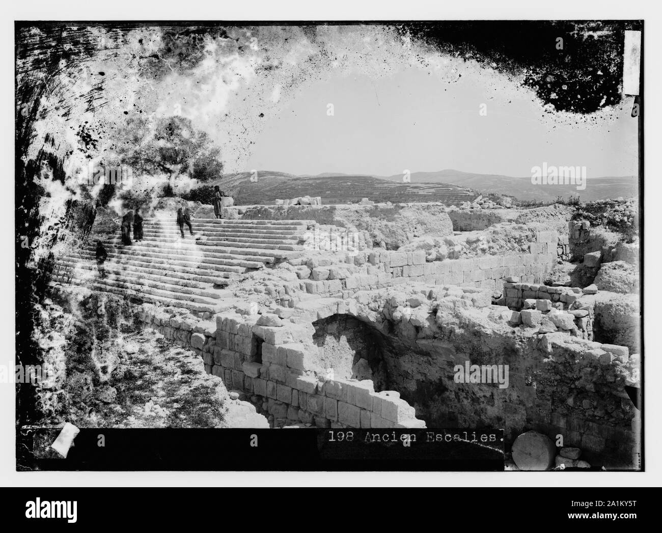 Northern views. Ancient staircase, Samaria Stock Photo - Alamy