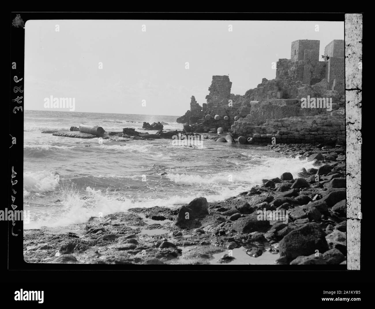 Northern views. Caesarea. Ruins of ancient sea-front from where Paul ...