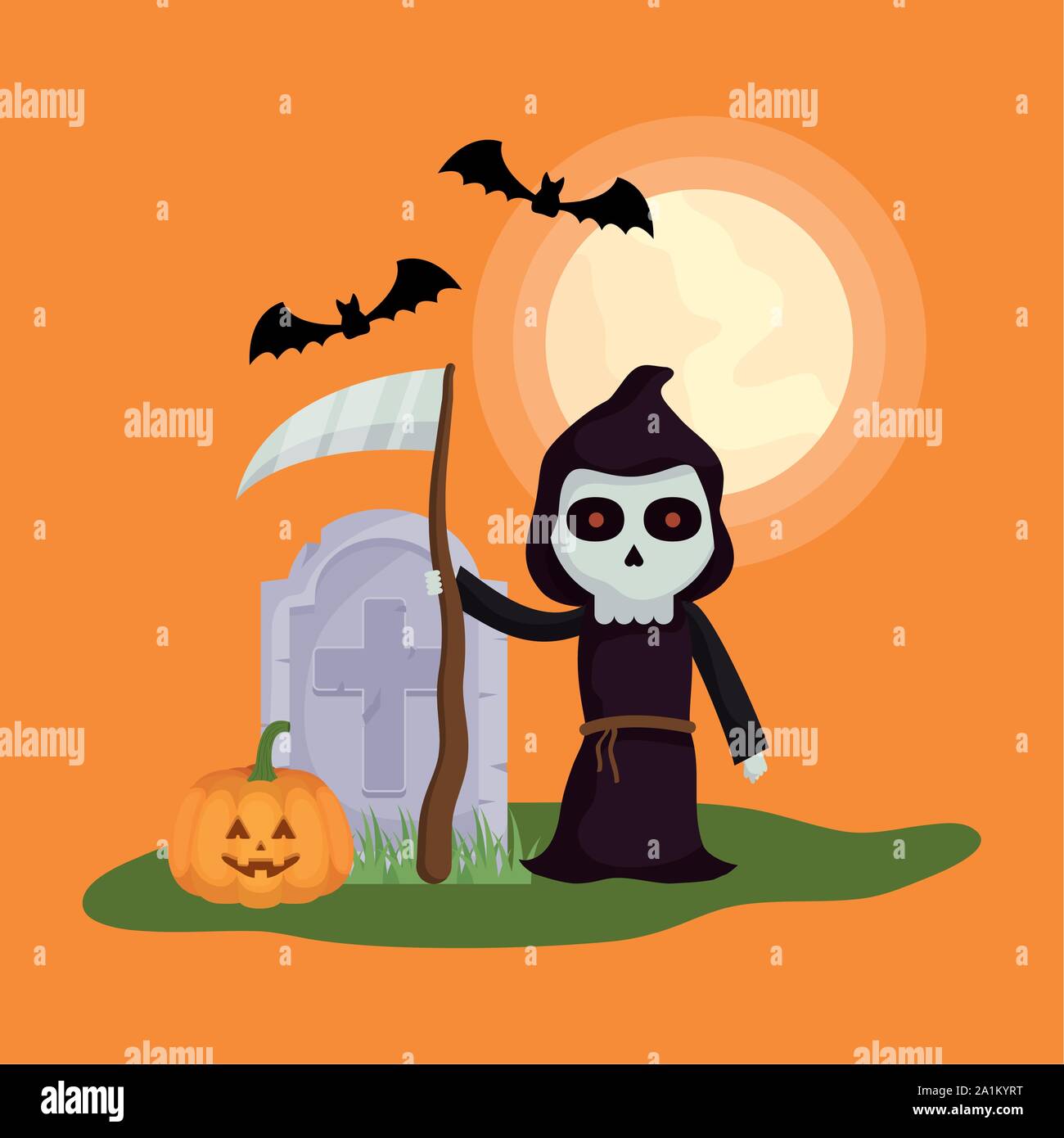 little boy with death disguise character Stock Vector Image & Art - Alamy
