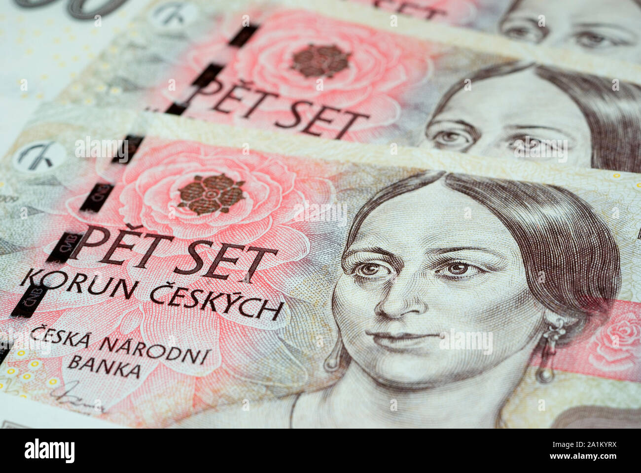 Czech Koruna Notes Stock Photo - Alamy