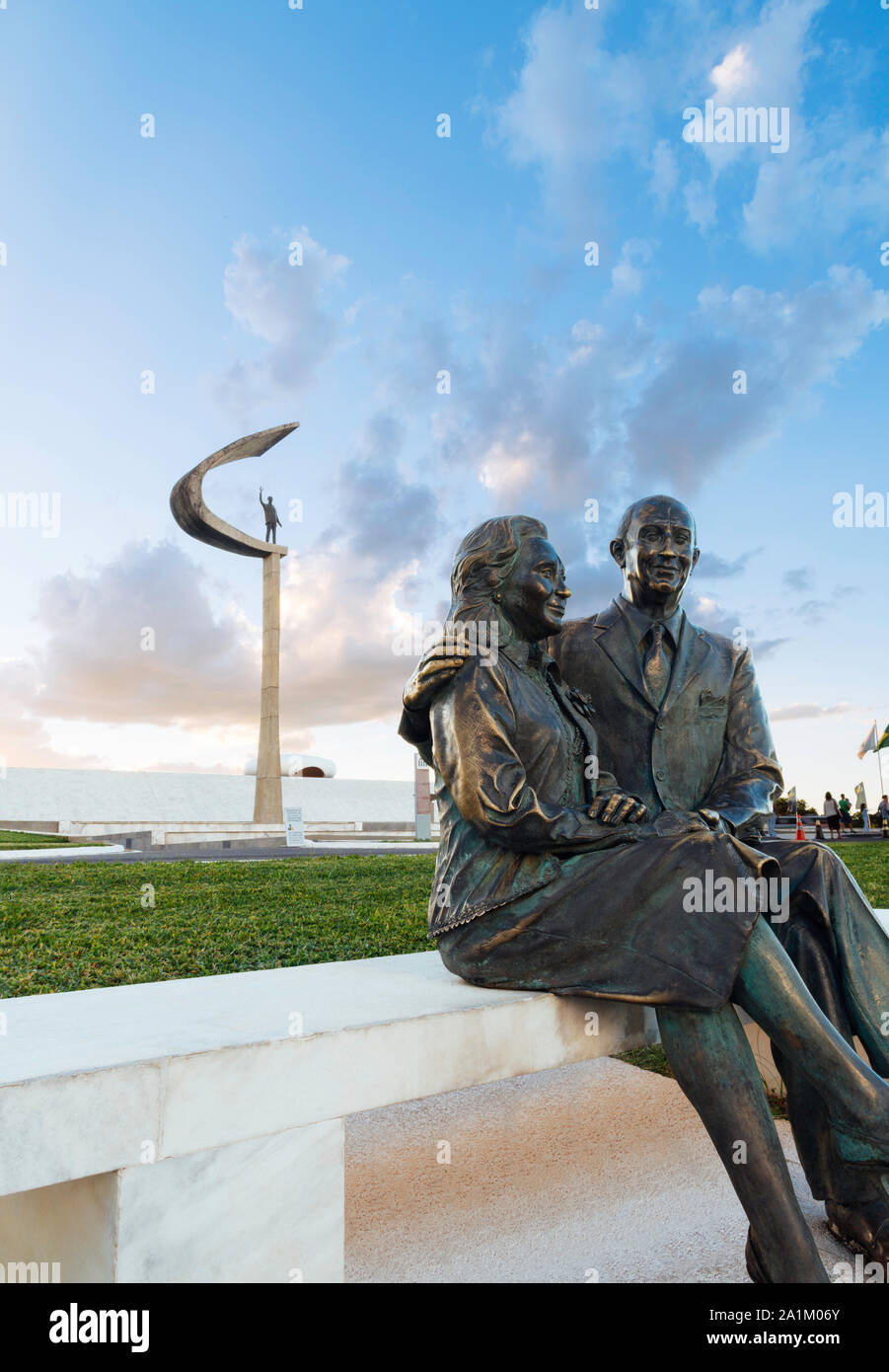 Statues in front of JK Memorial Stock Photo - Alamy