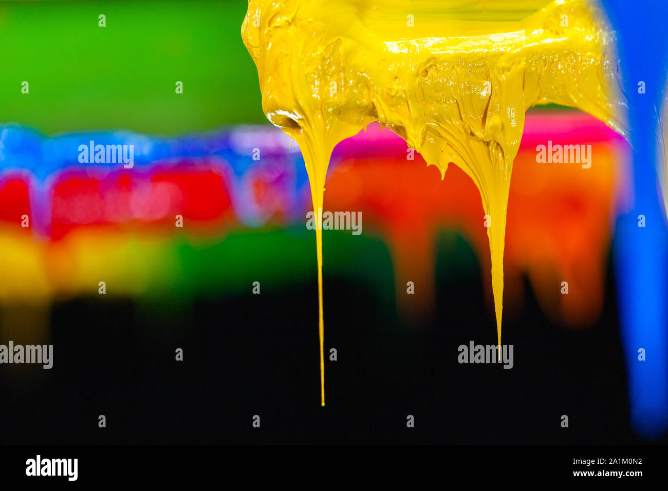 Bright yellow printers ink hi-res stock photography and images - Alamy