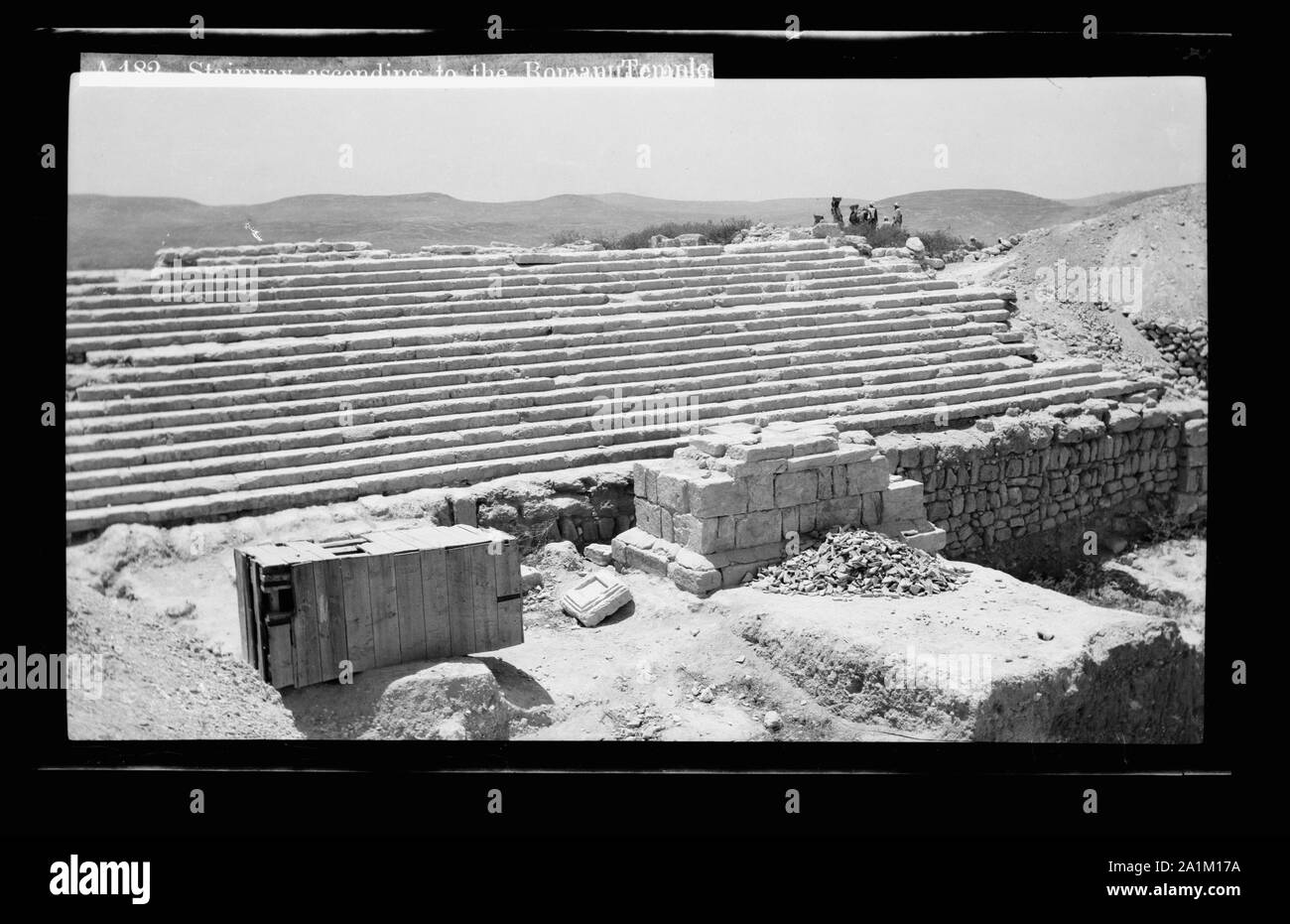 Northern views. The excavations at Samaria. Stairway ascending to the ...