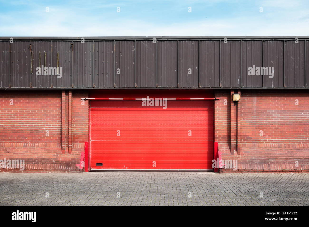 red storage warehouse facility Stock Photo - Alamy