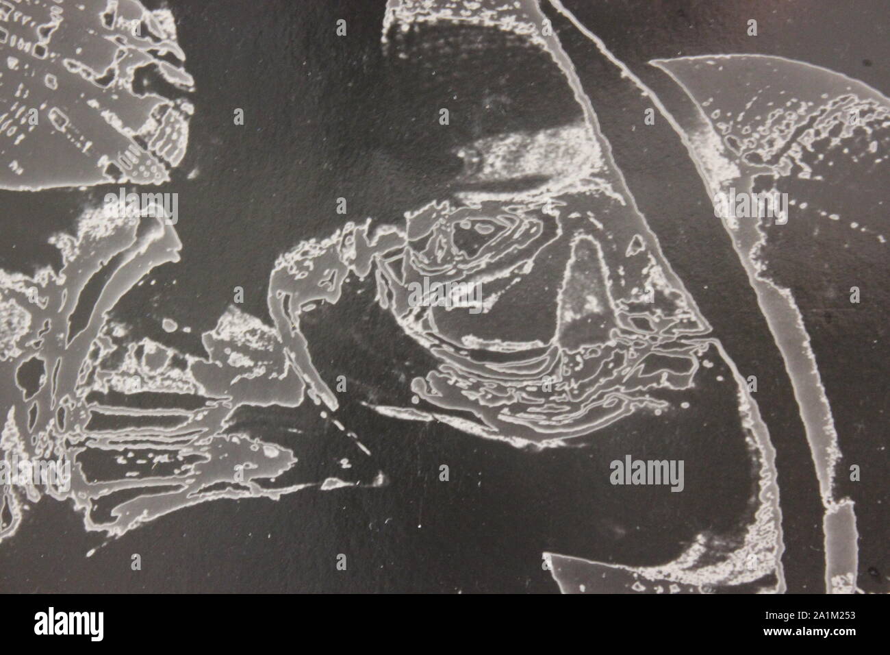 Fine black and white art photography from the 1970s of a high contrast ...