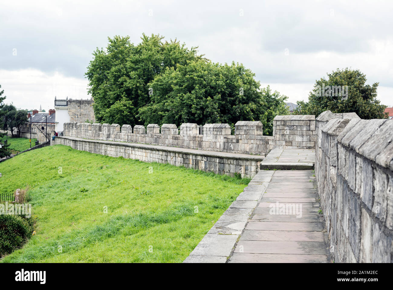 Aspect of the Roman boundary wall of the City of York, UK with ...