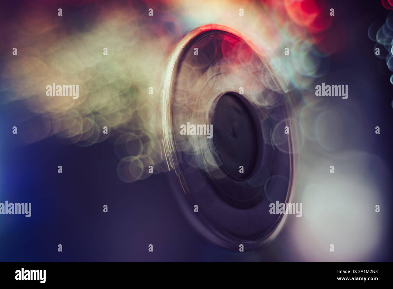 Beautiful abstract circle of shine with particle space background Stock ...