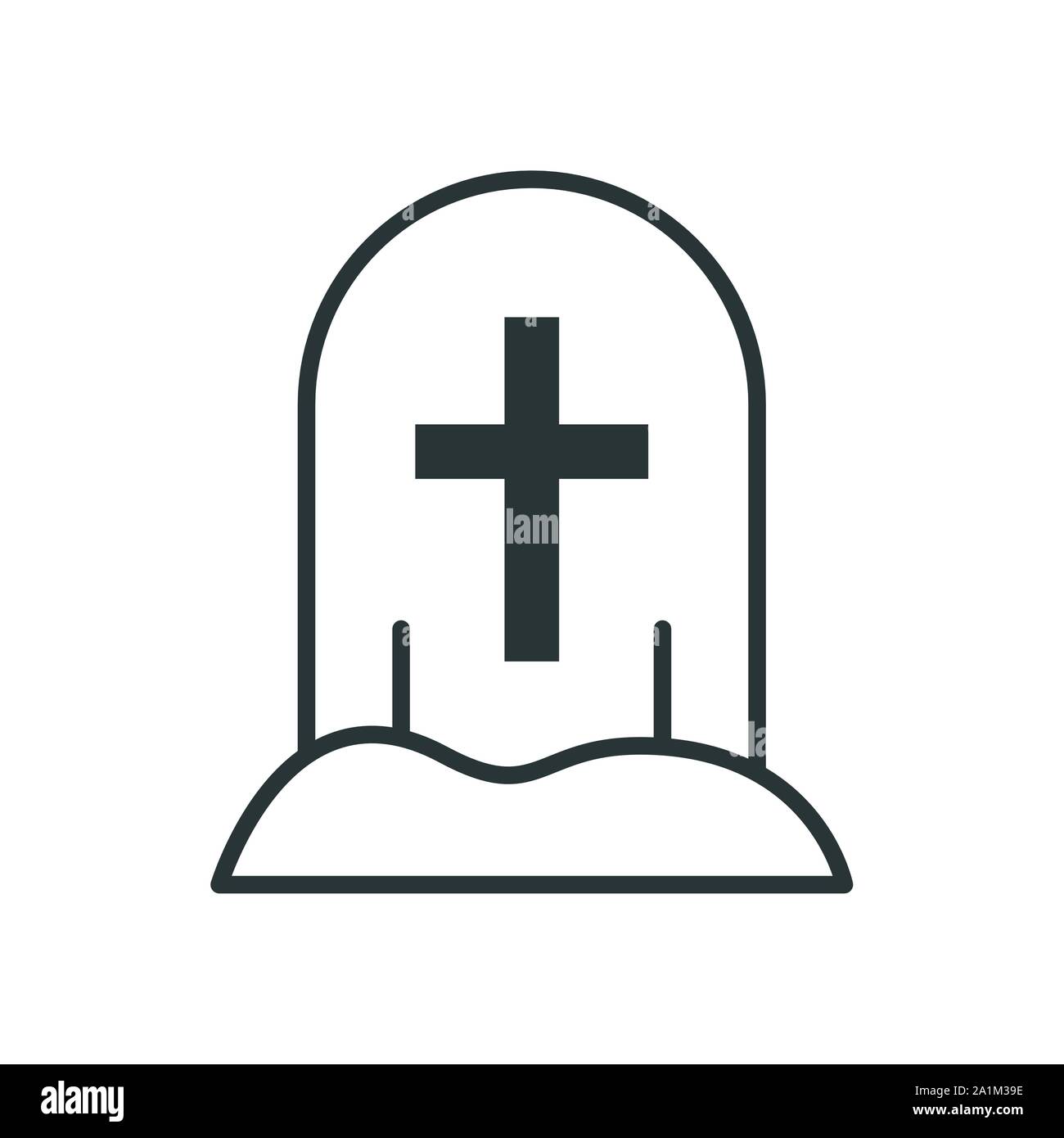 cemetery graveyard with rip icon Stock Vector Image & Art - Alamy