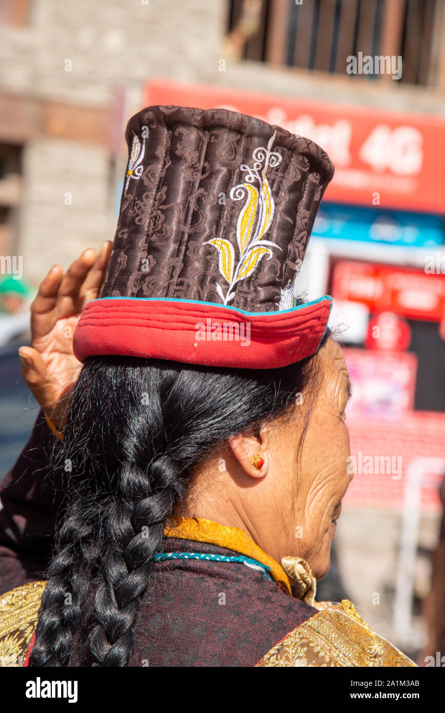 portrait of Ladakhi woman in Leh in Ladakh, India Stock Photo - Alamy
