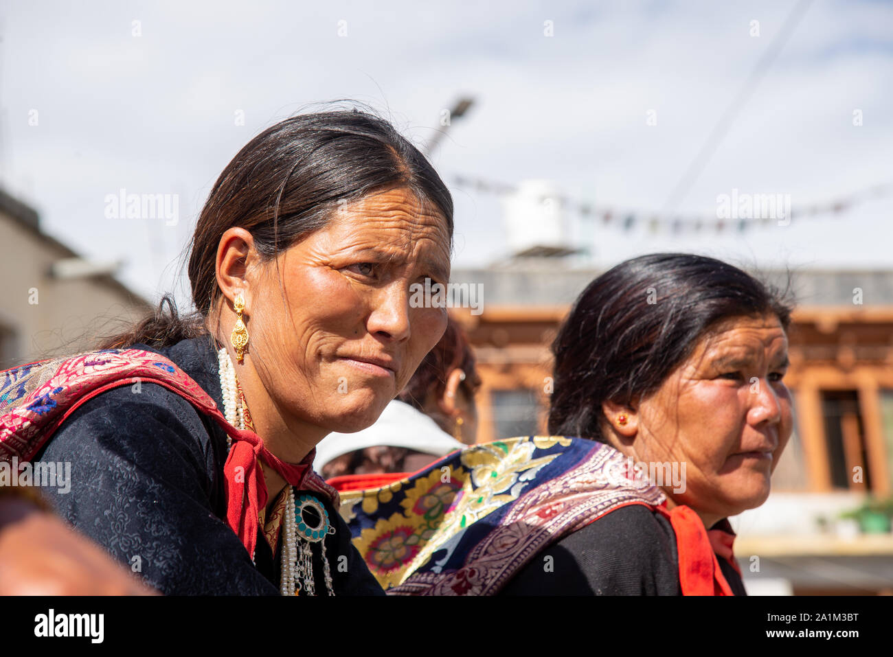 portrait of Ladakhi woman in Leh in Ladakh, India Stock Photo - Alamy