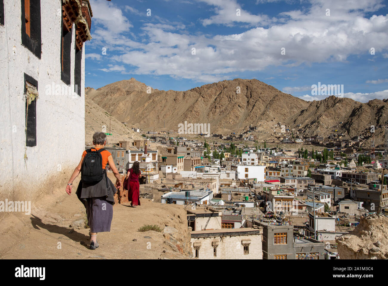 female monks at Leh in Ladakh in India Stock Photo - Alamy
