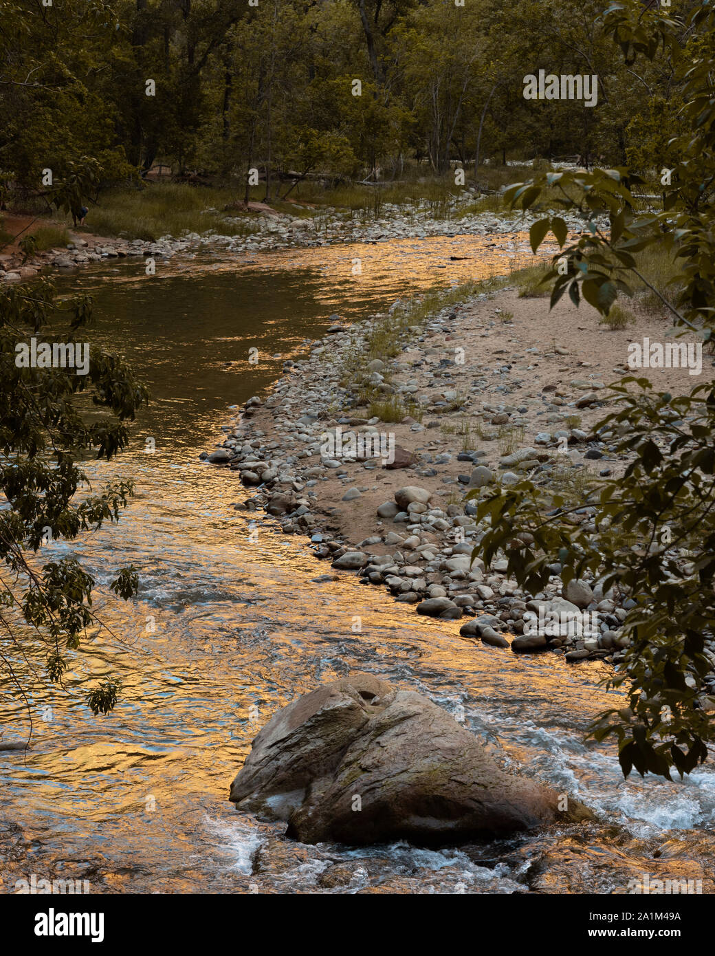 Inside the Zion Canyon Utah Stock Photo - Alamy