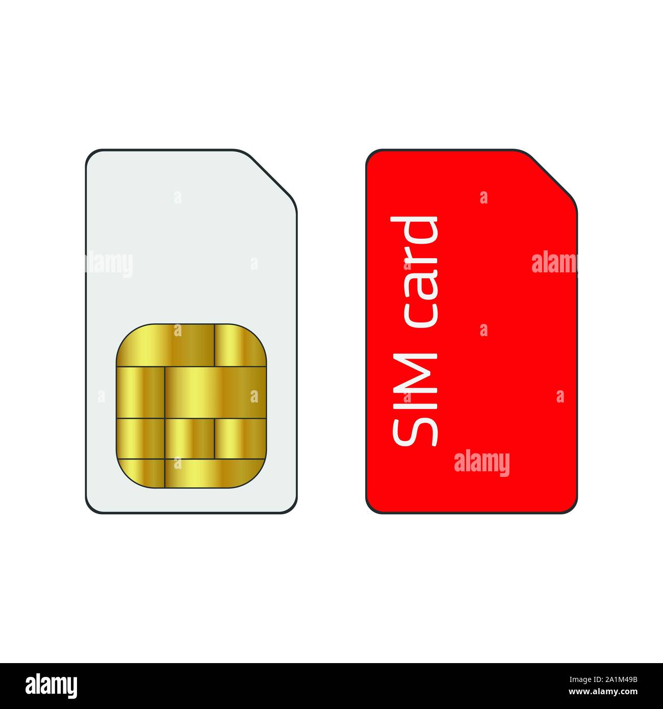 Sim card object realistic vector icon. Sim Card Stock Vector Image ...