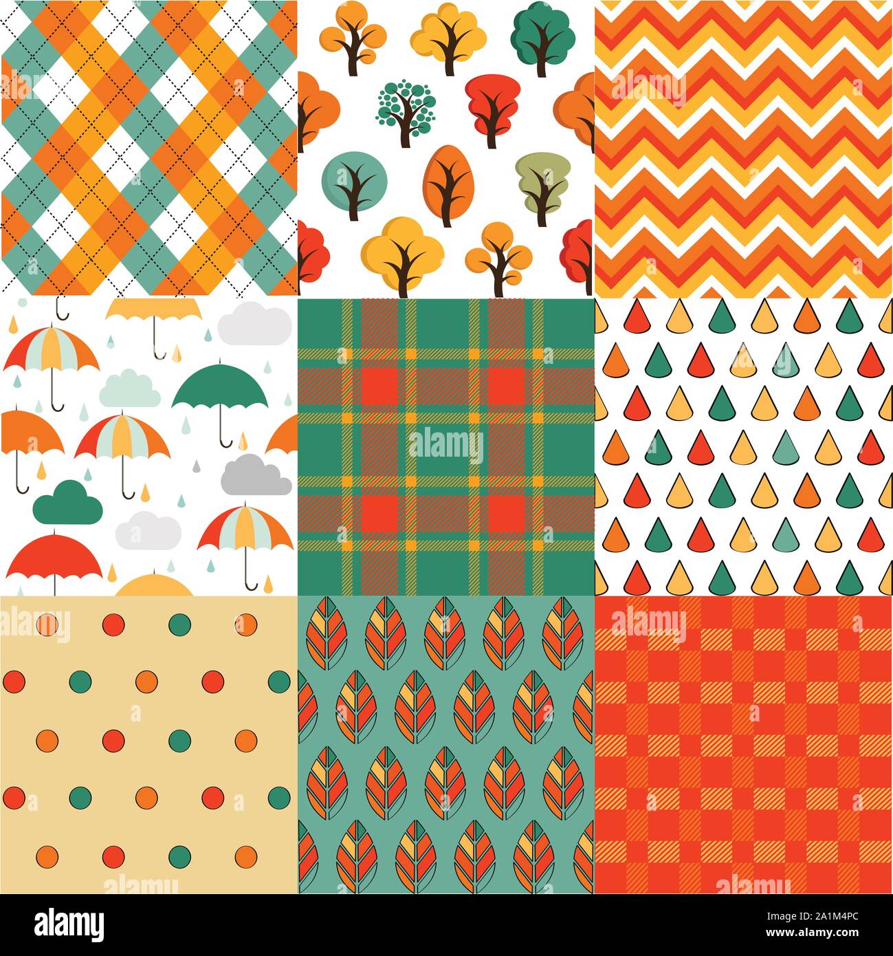Autumn seamles backgrounds set Stock Vector Image & Art - Alamy