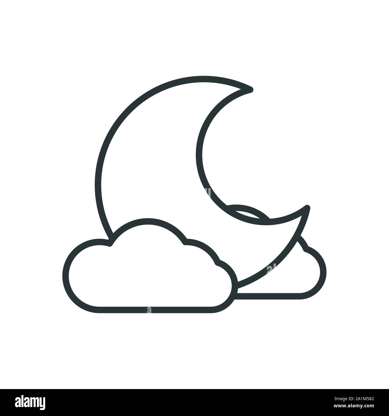 moon night halloween isolated icon Stock Vector Image & Art - Alamy