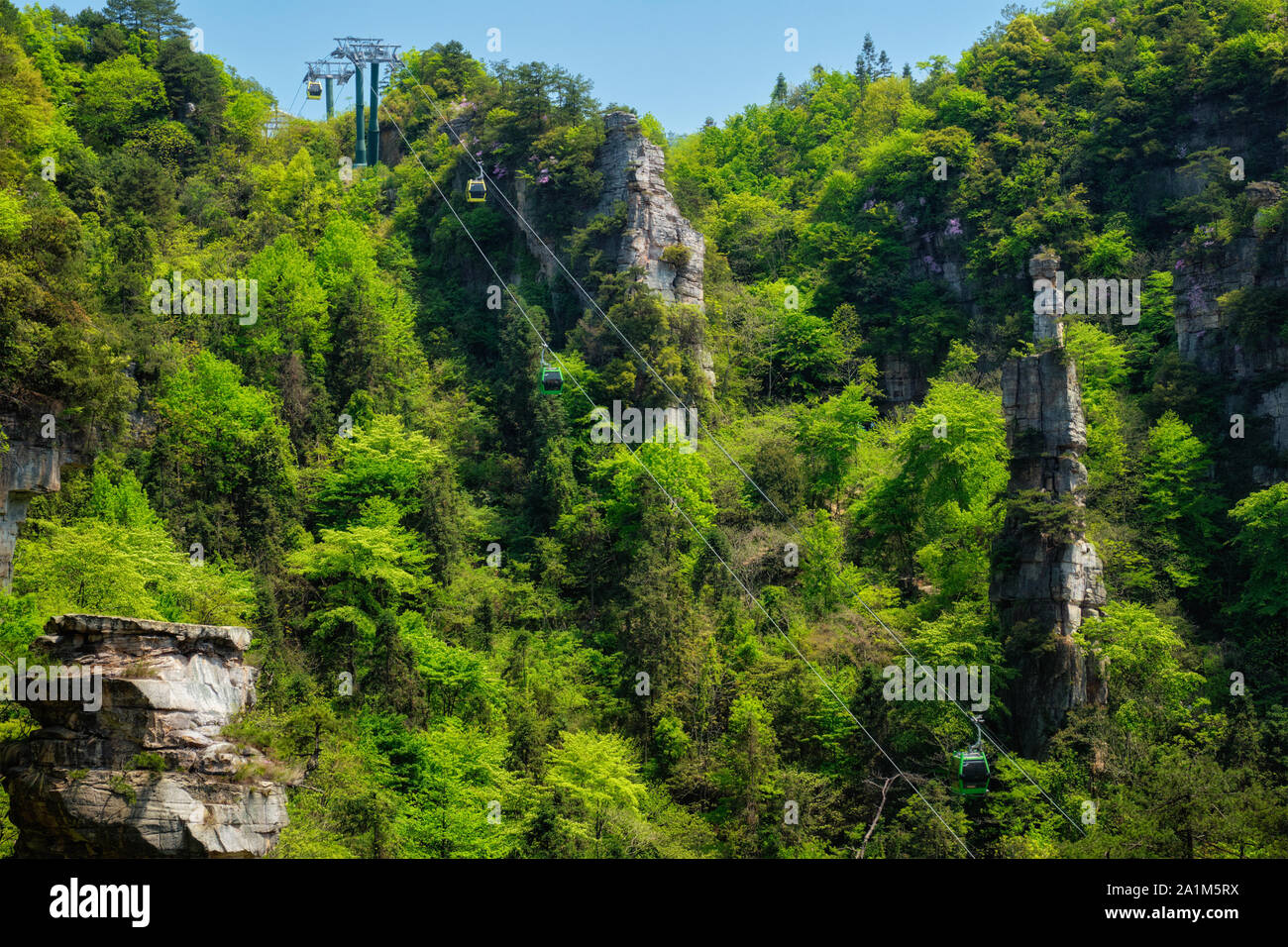 Tianzi mountain cable car hi-res stock photography and images - Alamy