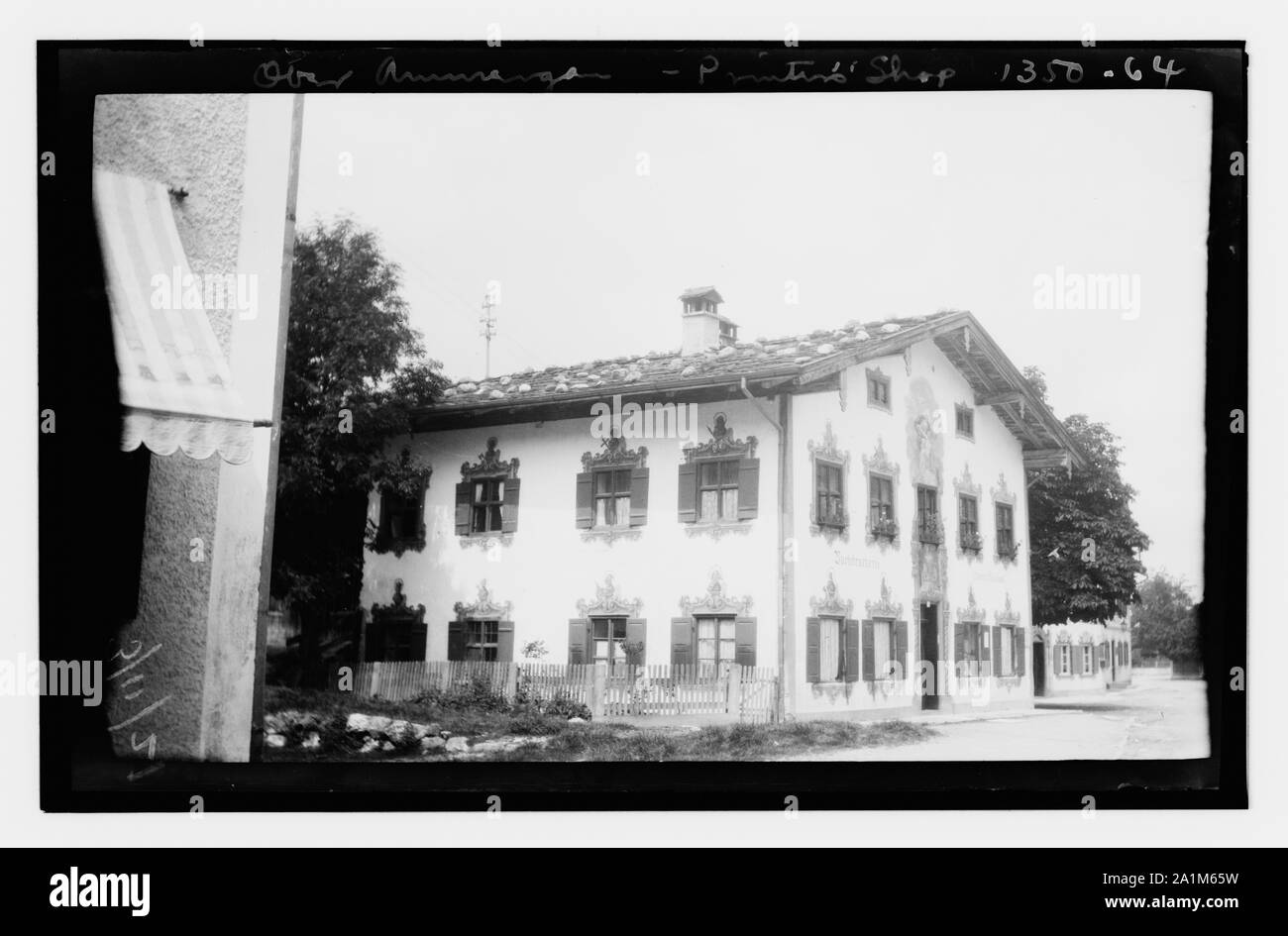 Oberammergau - printer's shop Stock Photo - Alamy