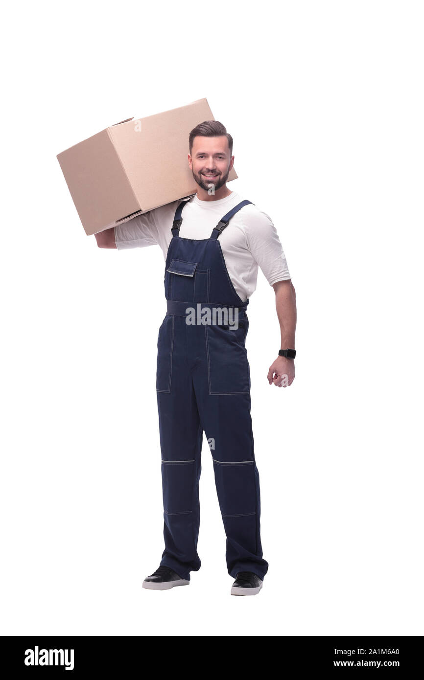 Man Carry Box On Shoulder High Resolution Stock Photography and Images ...