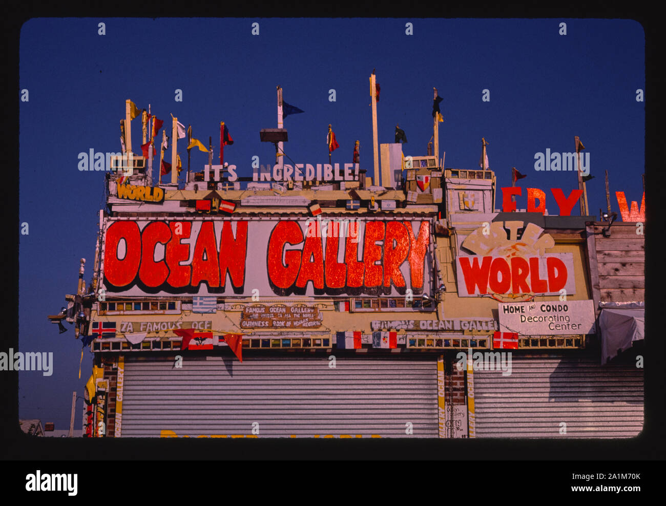 Ocean Gallery World sign, Ocean City, Maryland Stock Photo - Alamy