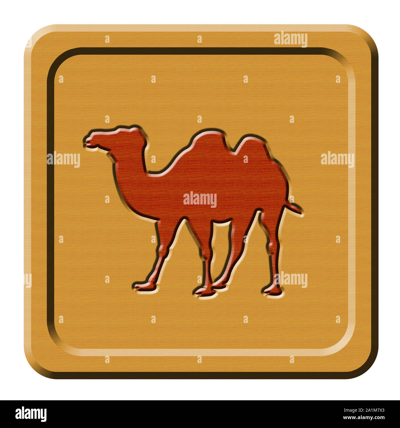 Square icon with an animal symbol Stock Photo - Alamy