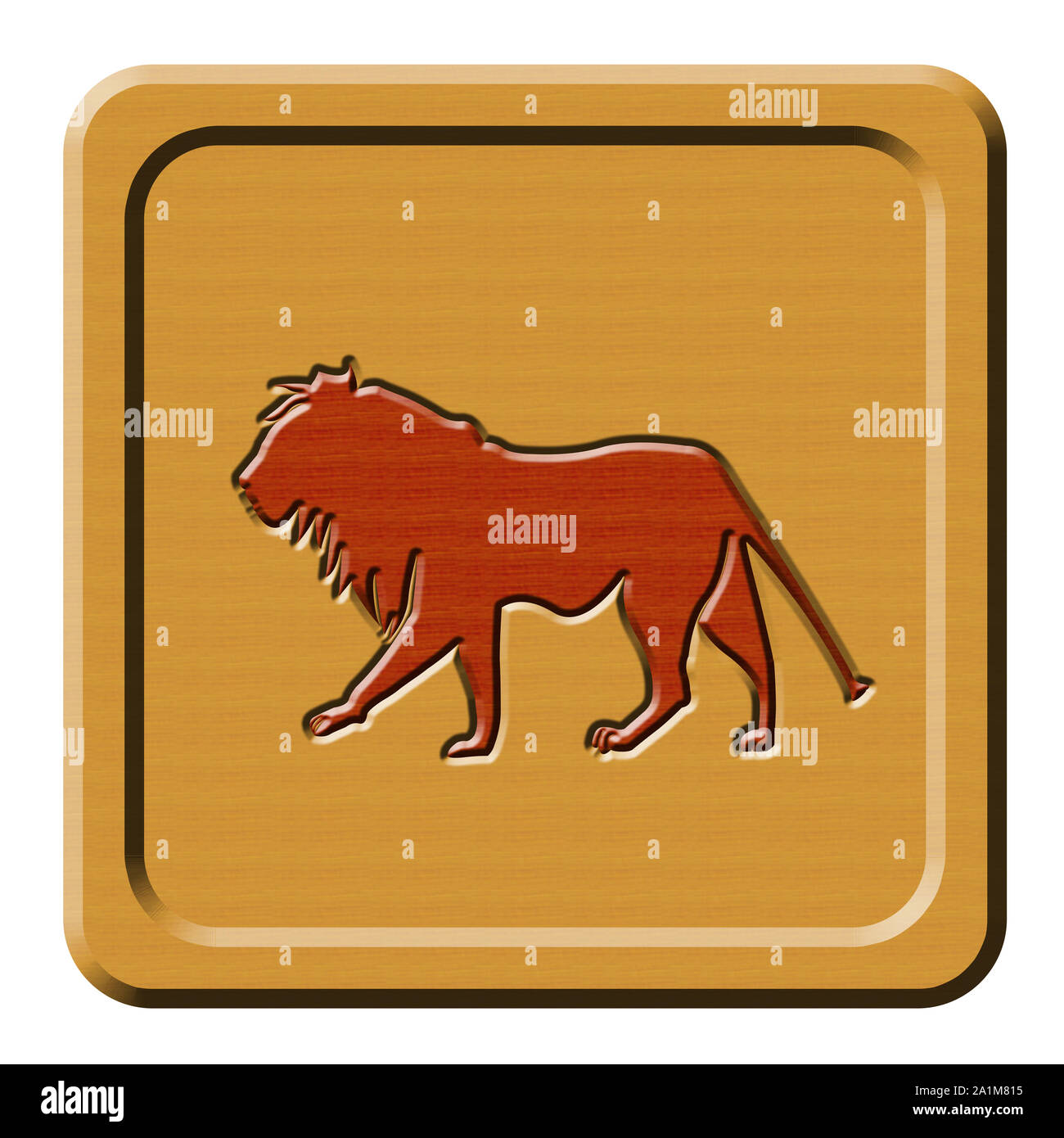 Square icon with an animal symbol Stock Photo - Alamy