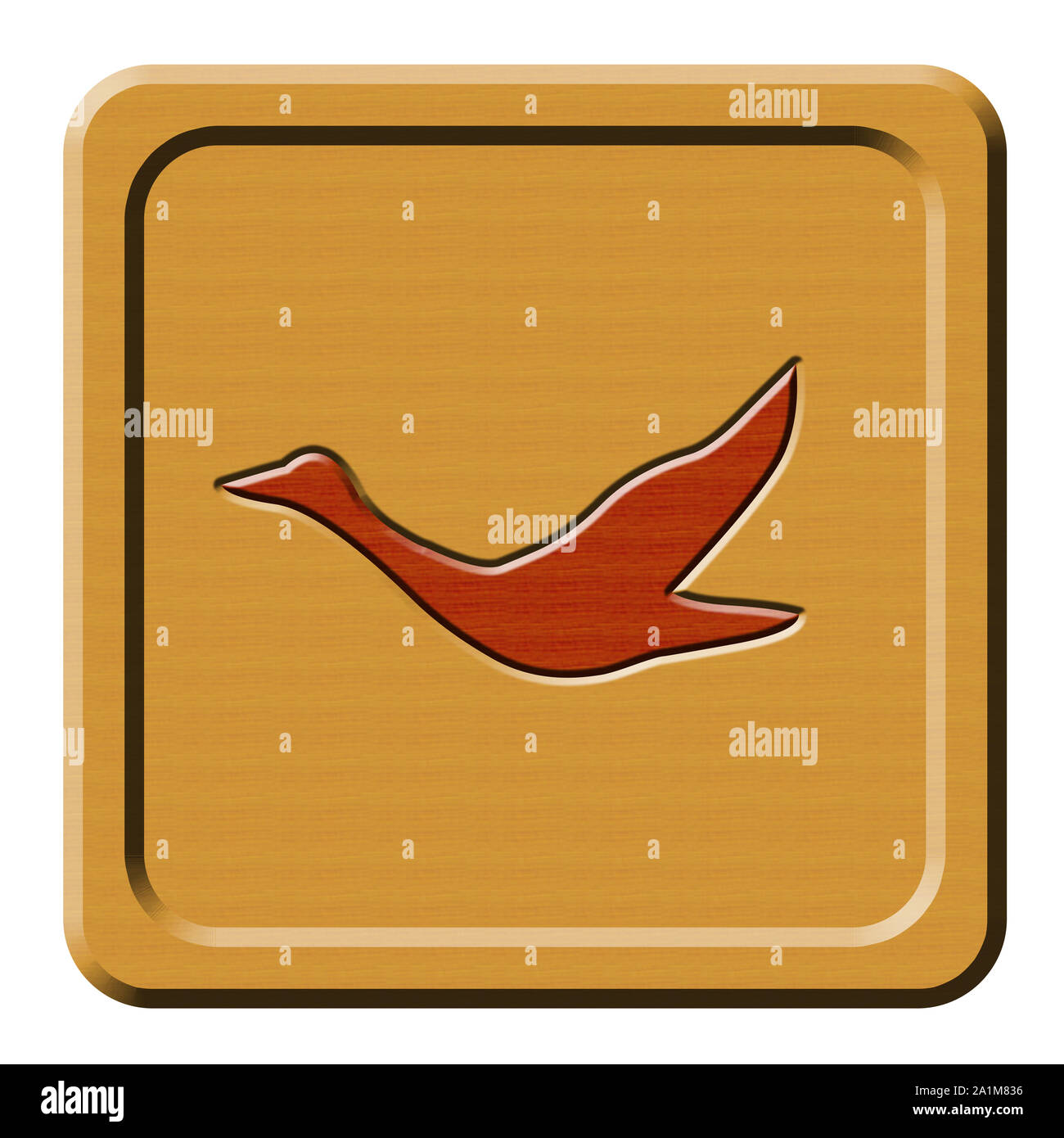 Square icon with an animal symbol Stock Photo - Alamy