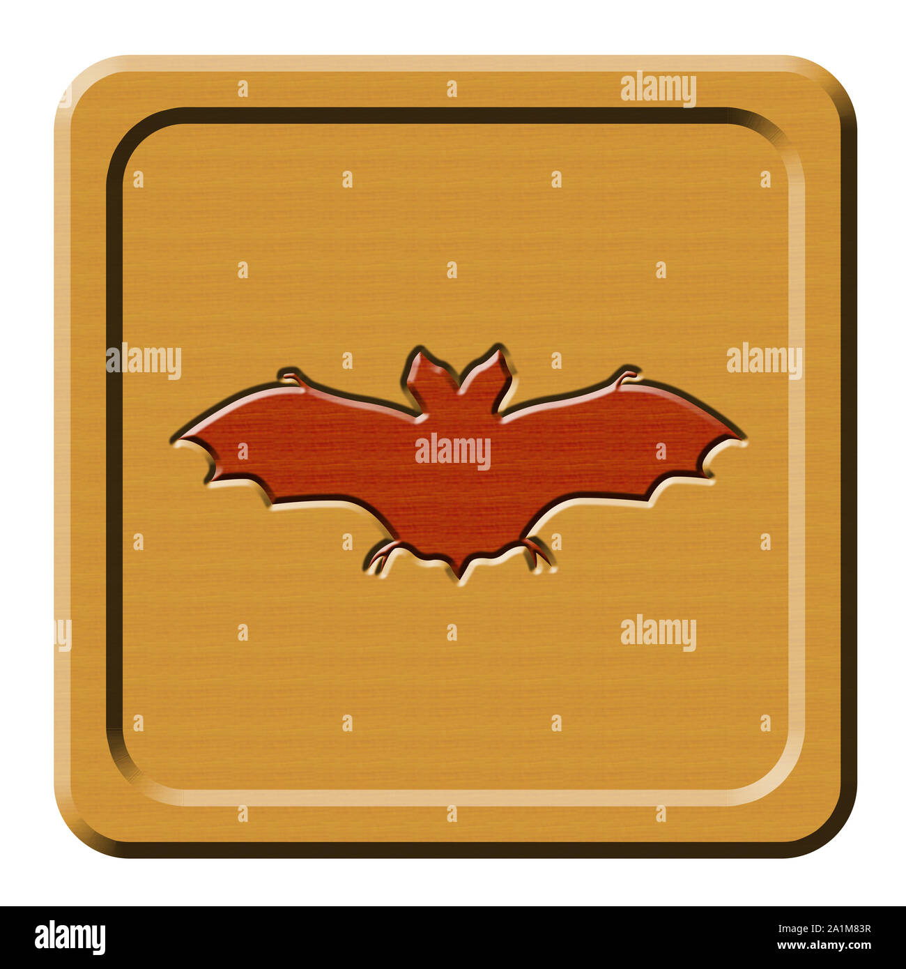 Square icon with an animal symbol Stock Photo - Alamy