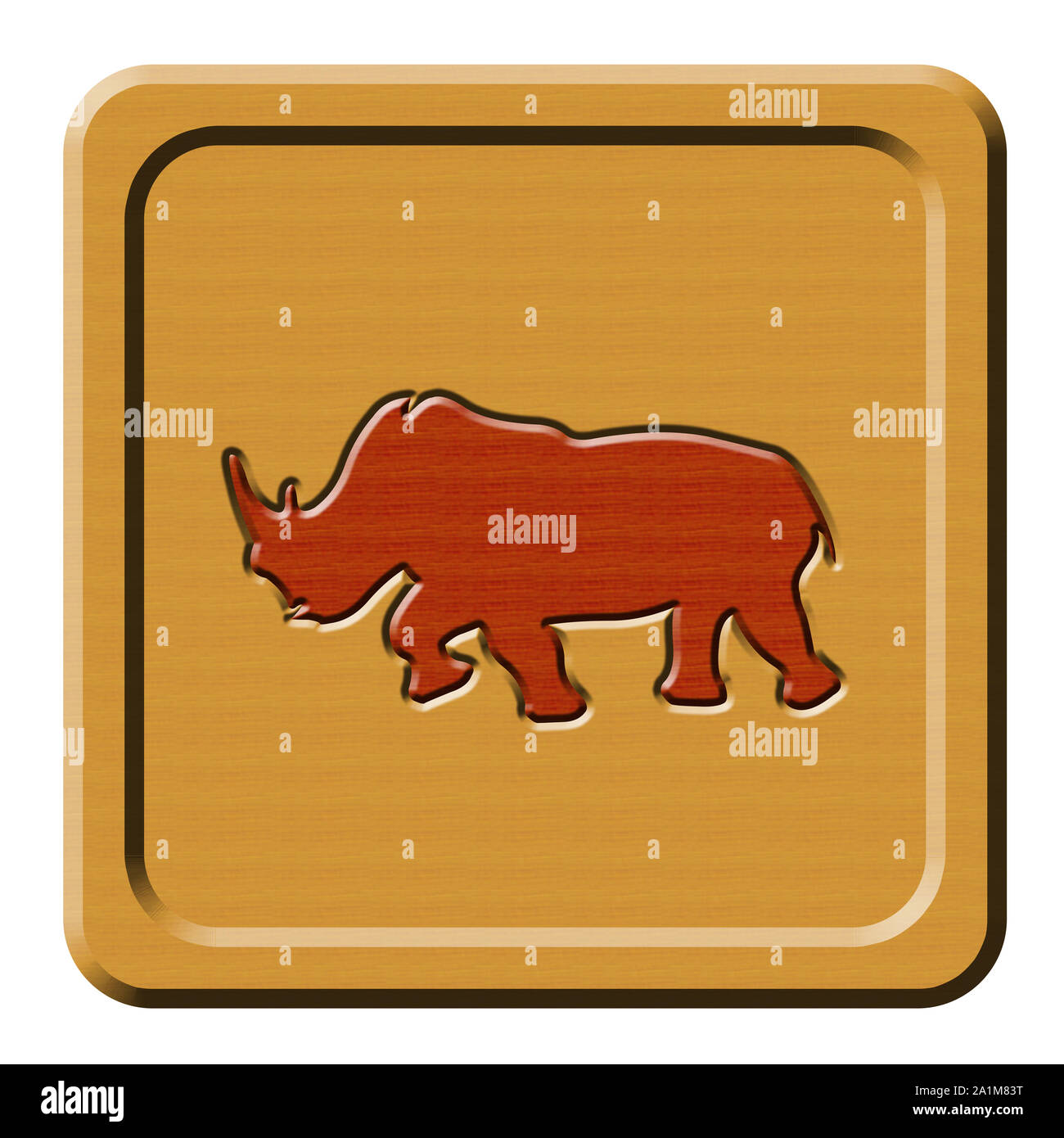 Square icon with an animal symbol Stock Photo - Alamy