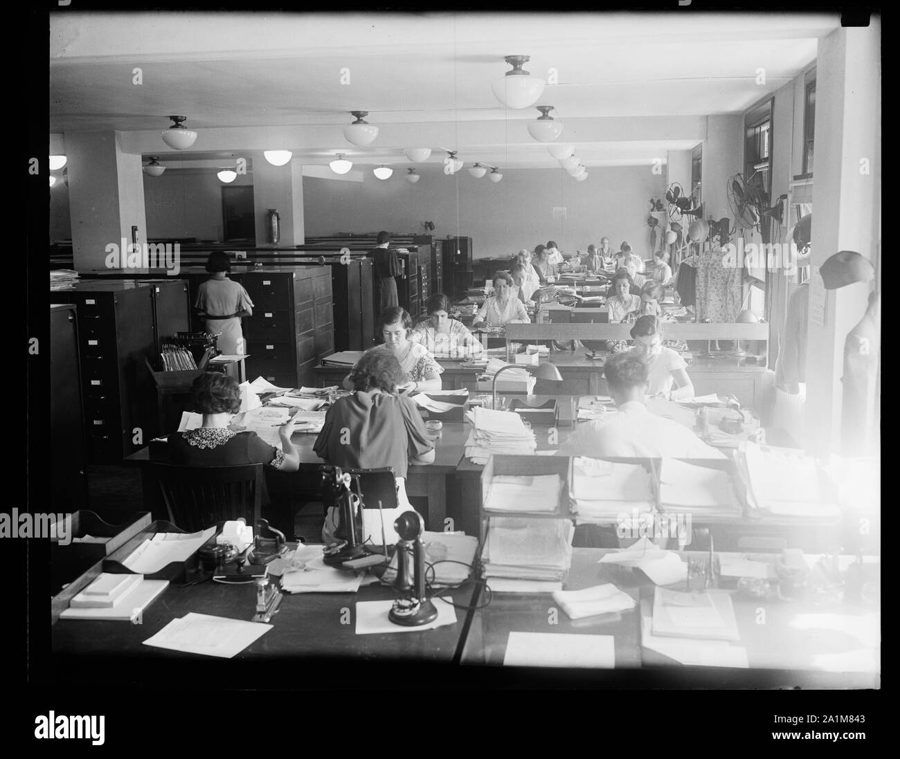 Early 1900s office interior Black and White Stock Photos & Images - Alamy