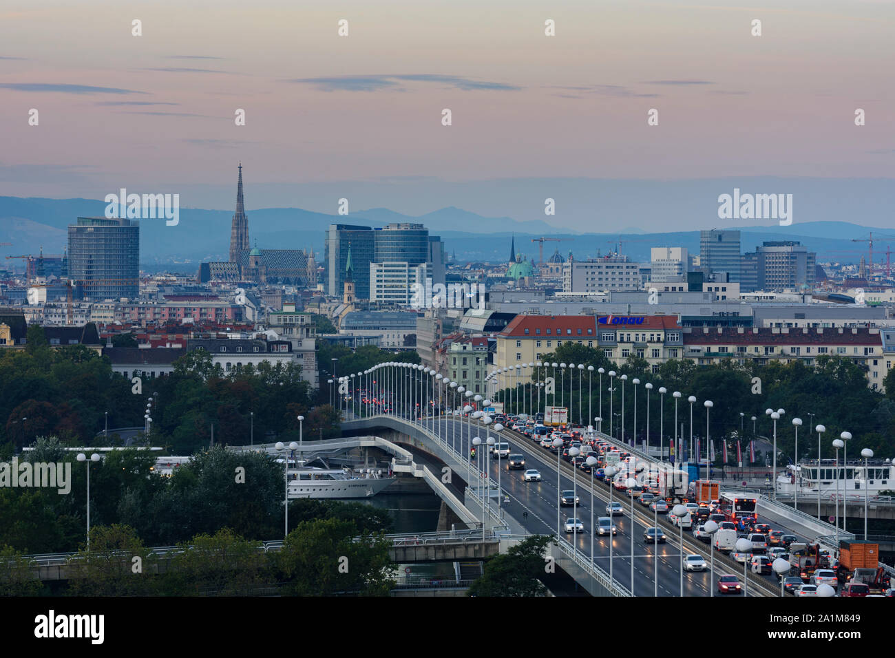 Bridge reichsbrucke in 00 overview hi-res stock photography and images ...