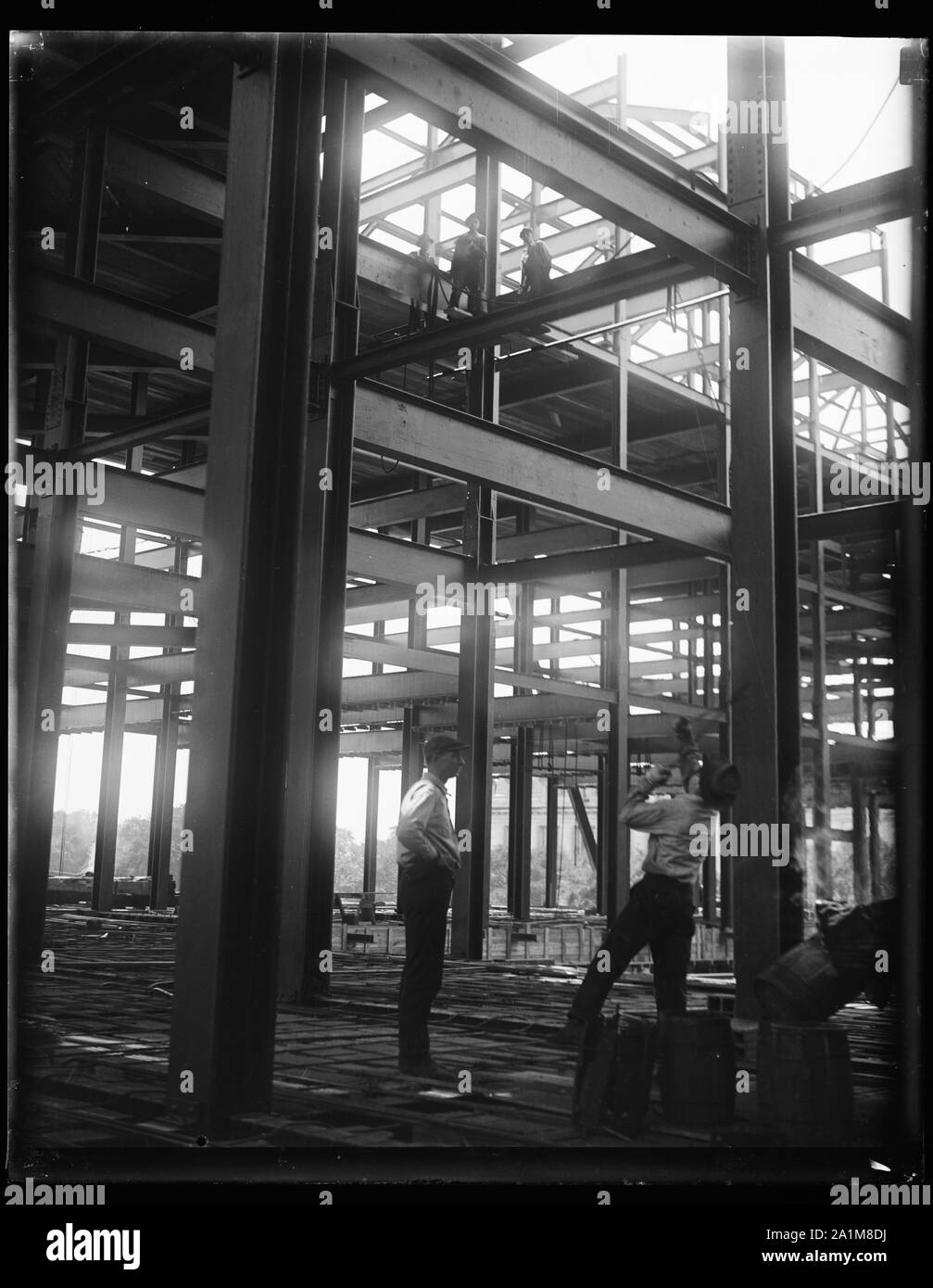 Under new construction Black and White Stock Photos & Images - Alamy