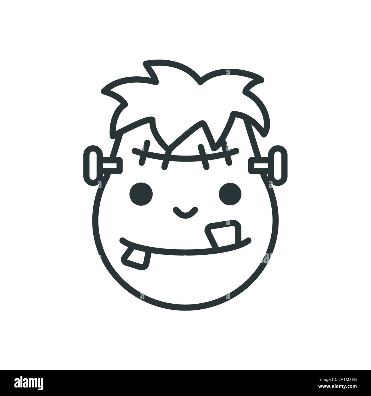 cute little boy head with frankenstein costume Stock Vector Image & Art ...