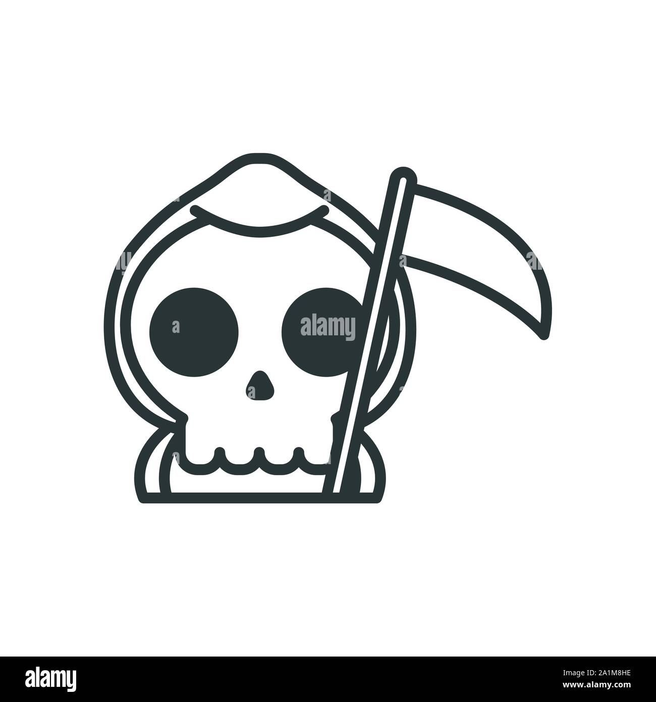 cute little boy head with death costume Stock Vector Image & Art - Alamy
