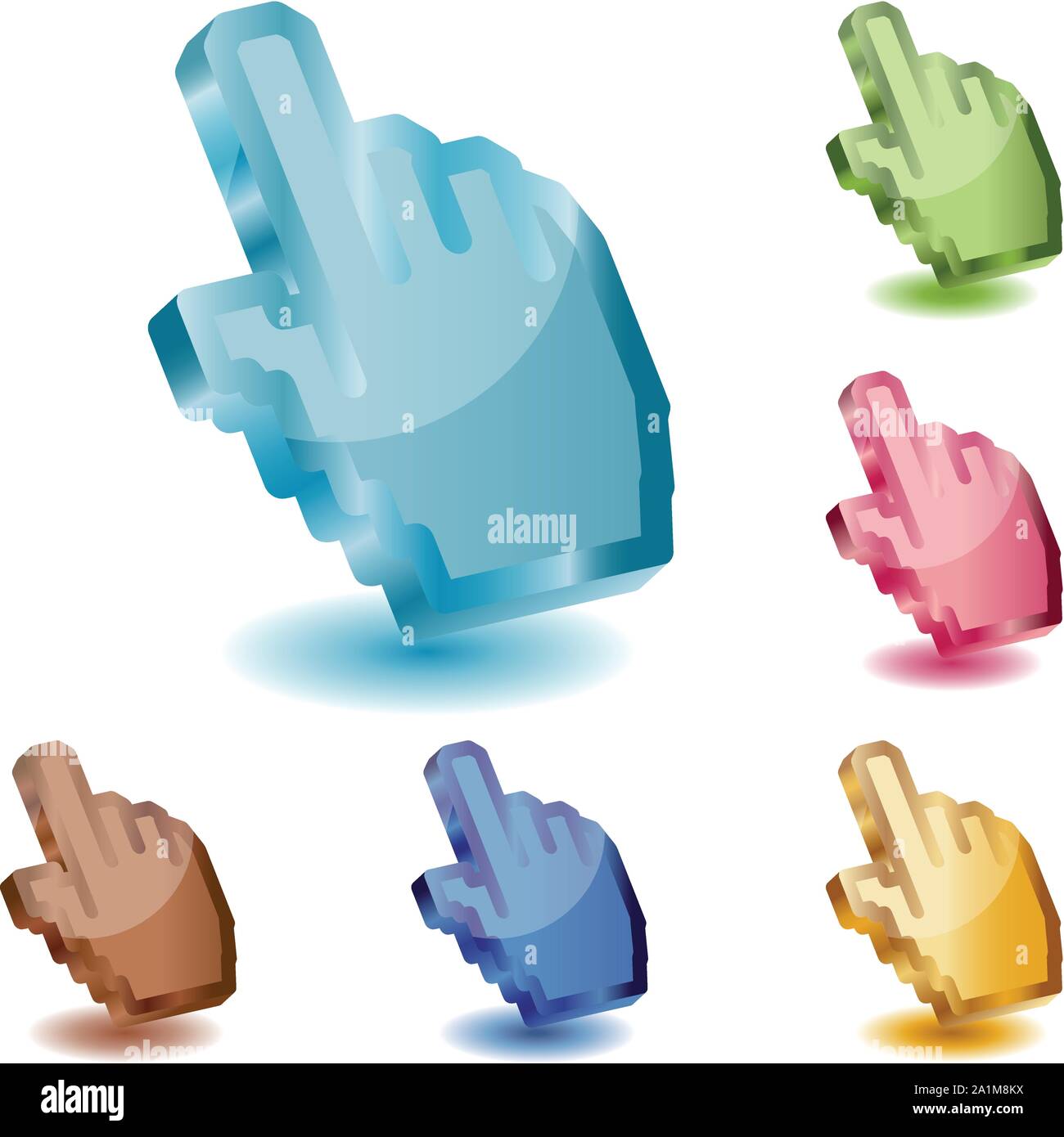 Hand cursor, cursor main, icon for web, technology logo Stock Vector ...