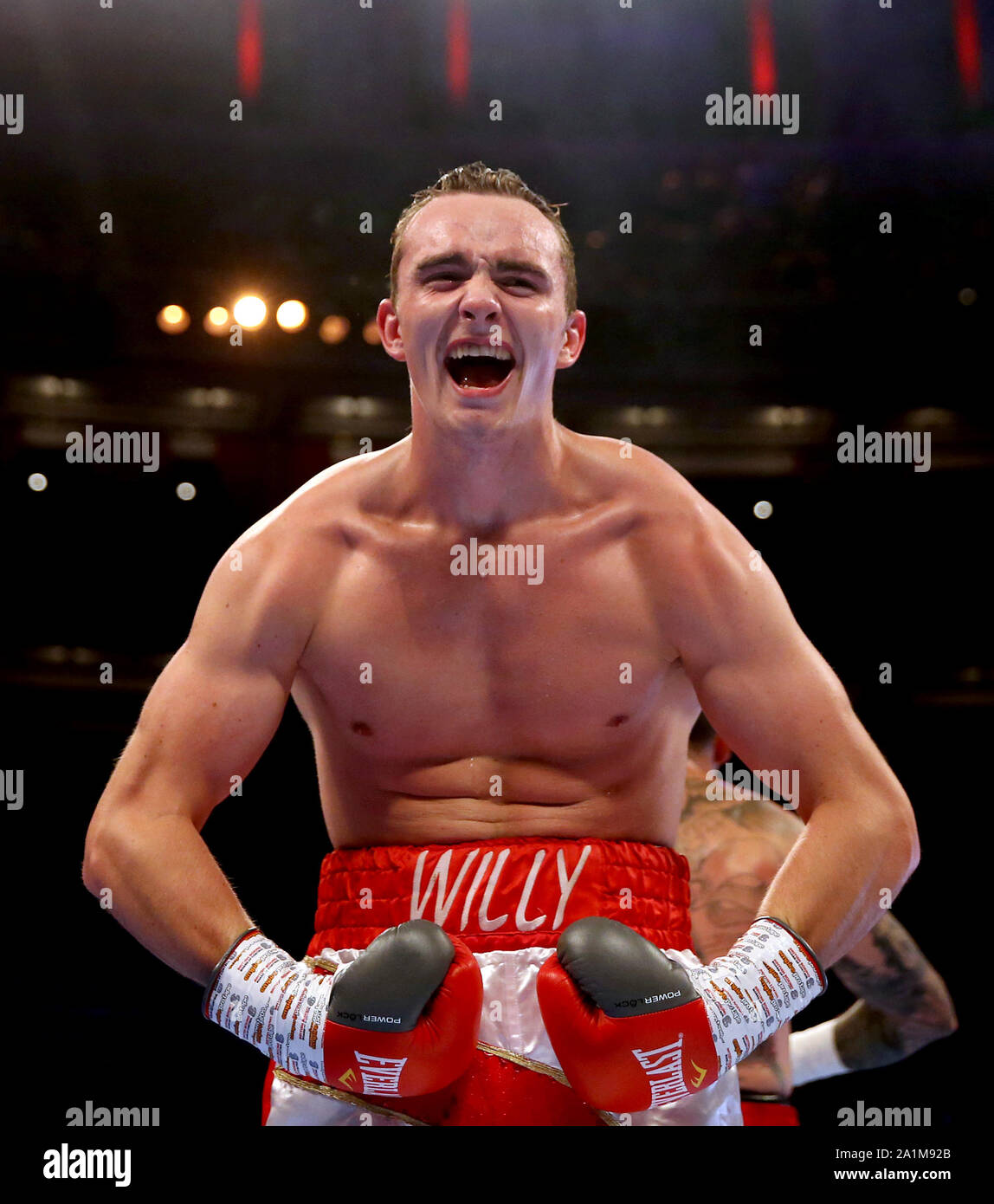 Willy Hutchinson celebrates beating Borislav Zankov in their ...