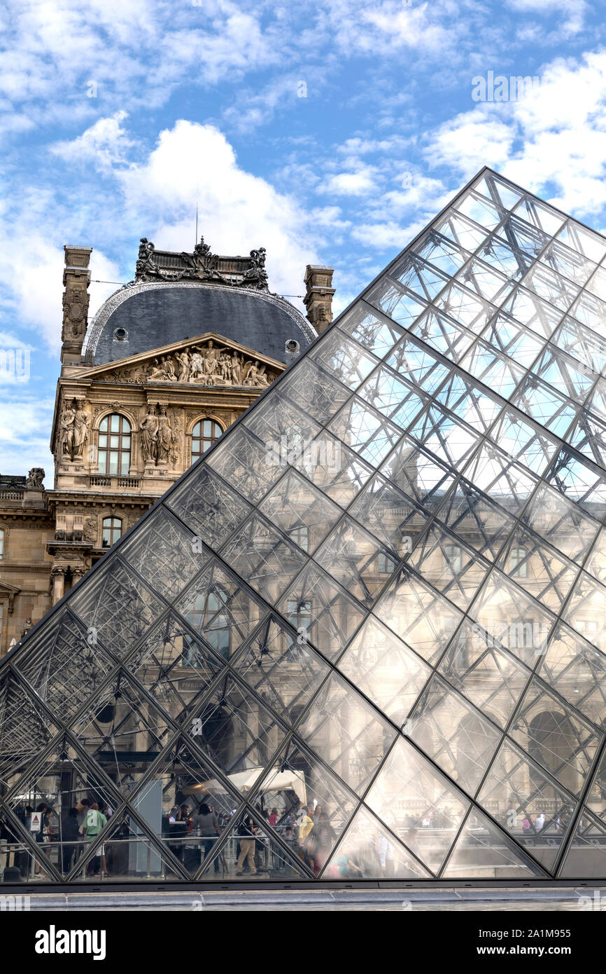 Glass pyramid and the Louvre Museum, Paris, France Stock Photo - Alamy
