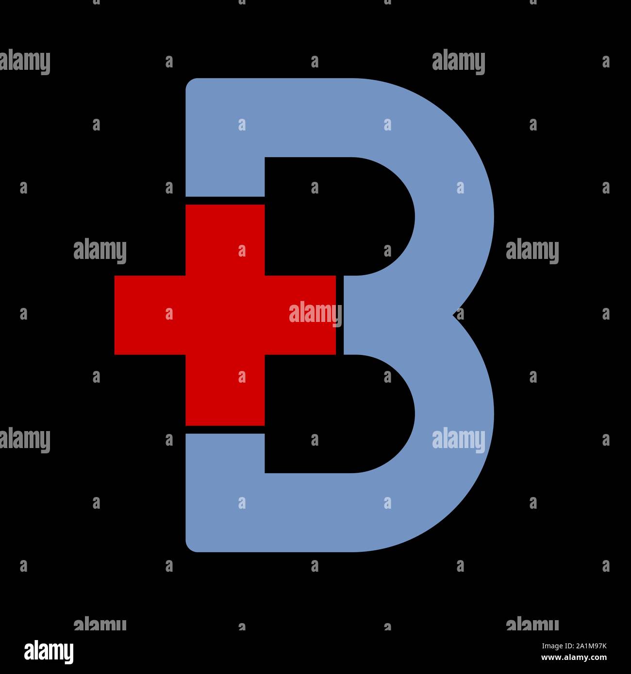 Letter b with plus symbol. Flat and isolated. Vector illustration Stock ...