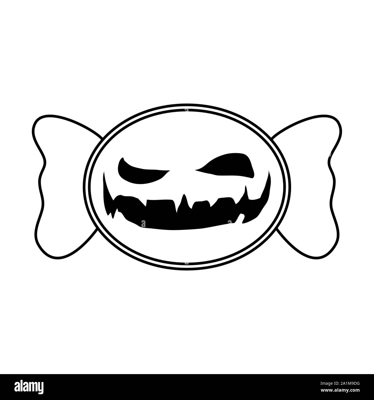 halloween sweet candy with face Stock Vector Image & Art - Alamy