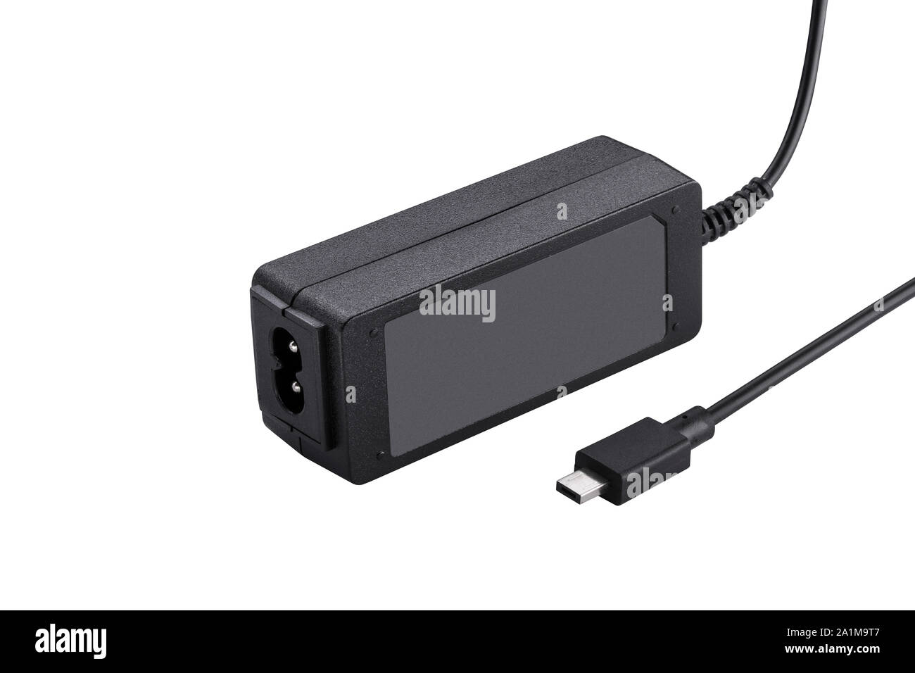 Plastic laptop power adapter on a white background isolated Stock Photo ...