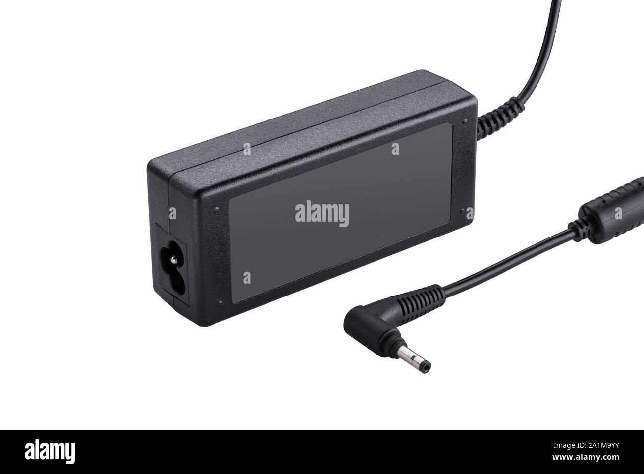 Plastic laptop power adapter on a white background isolated Stock Photo ...