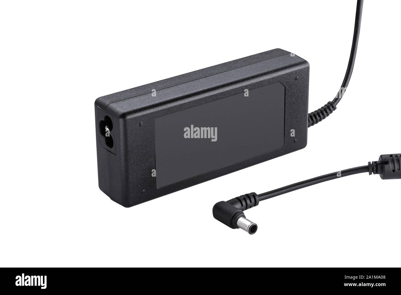 Plastic laptop power adapter on a white background isolated Stock Photo ...