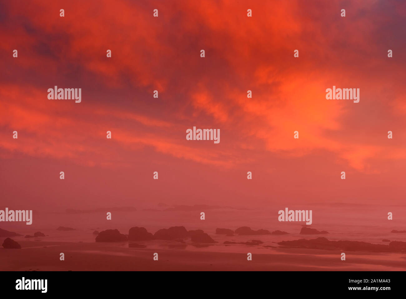 Seal Rocks at sunset, Seal Rock State Park, Oregon, USA Stock Photo - Alamy