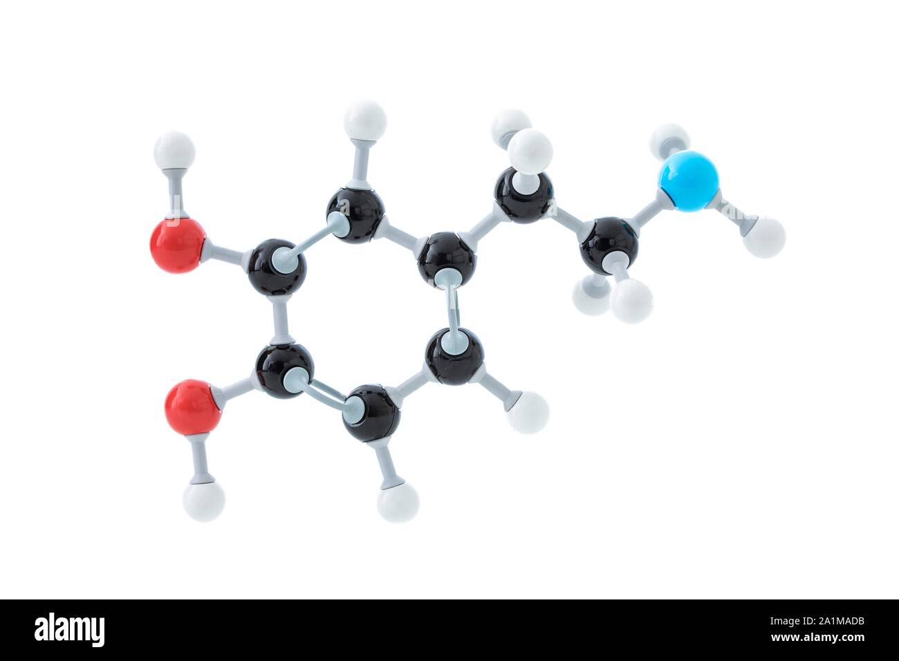 Dopamine, molecule model Stock Photo - Alamy