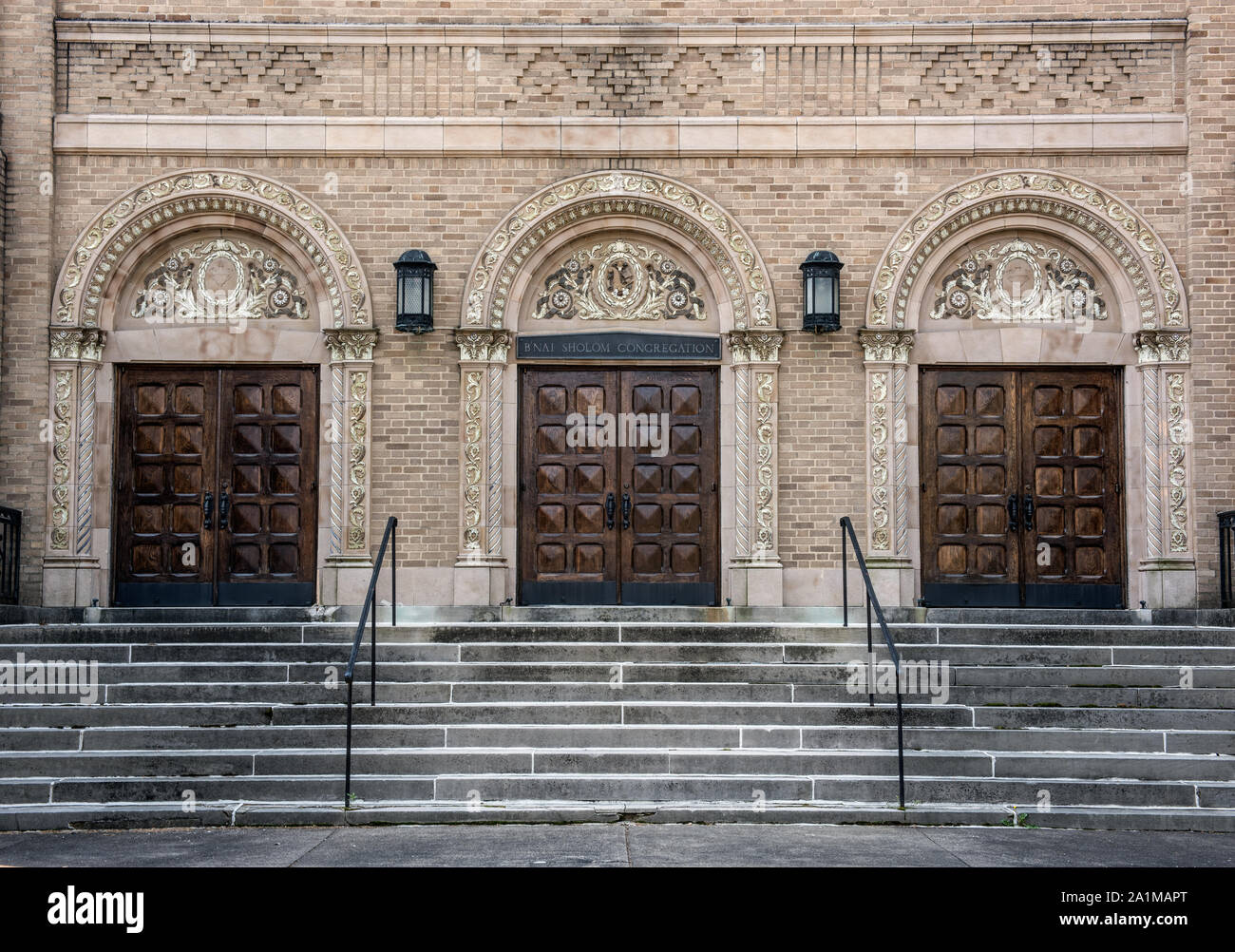 Ohev Sholom Temple, a synagogue in Huntington, West Virginia Stock ...
