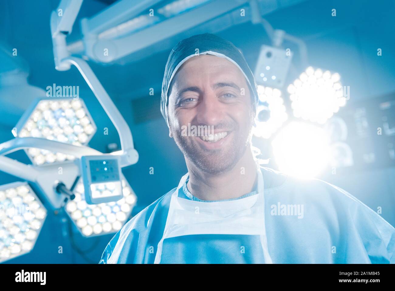 Portrait of a surgeon smiling towards camera Stock Photo - Alamy