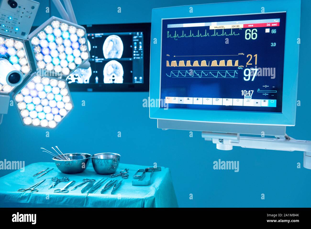 Surgical equipment and monitors Stock Photo - Alamy