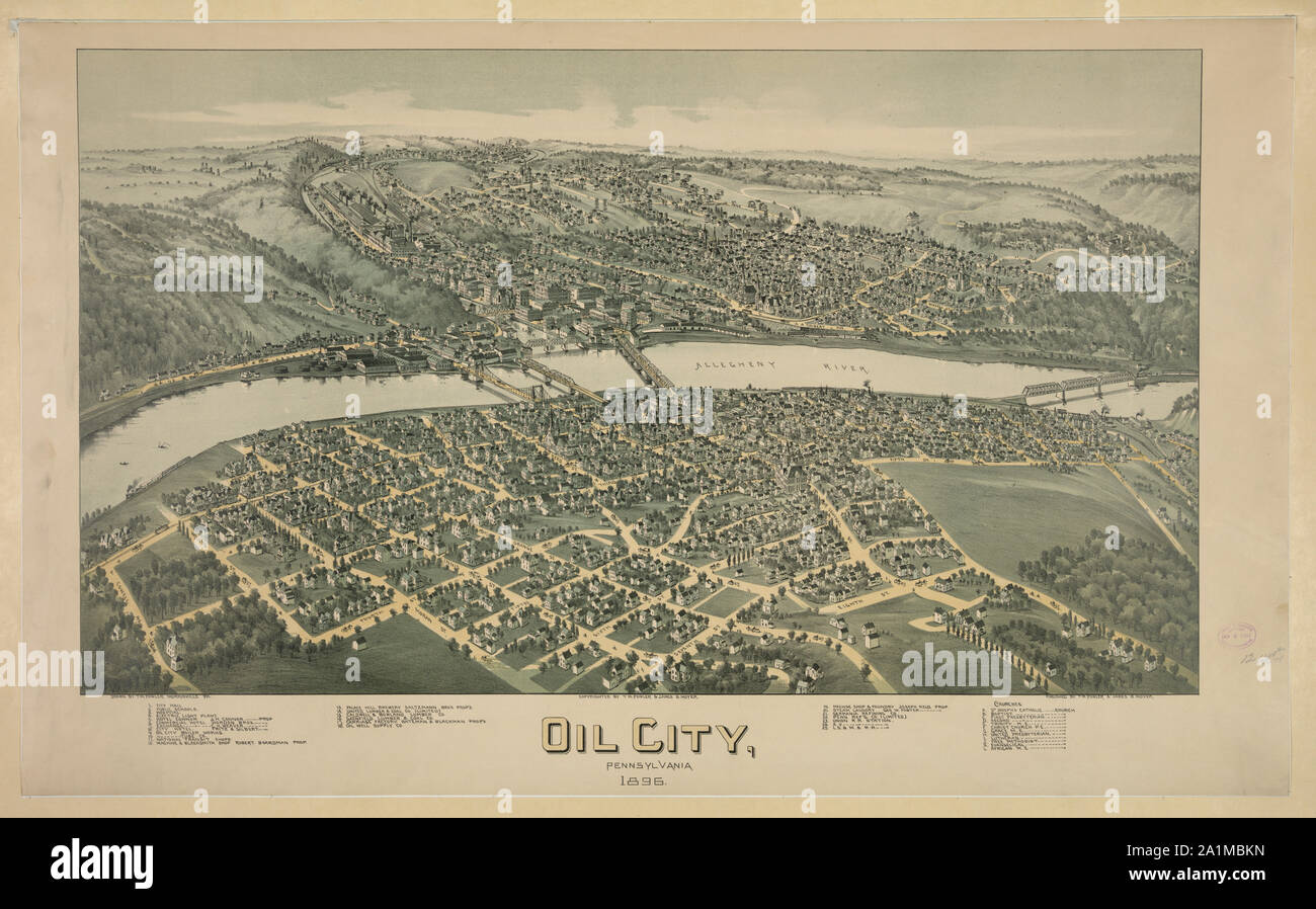 Oil City, Pennsylvania, 1896 Stock Photo - Alamy