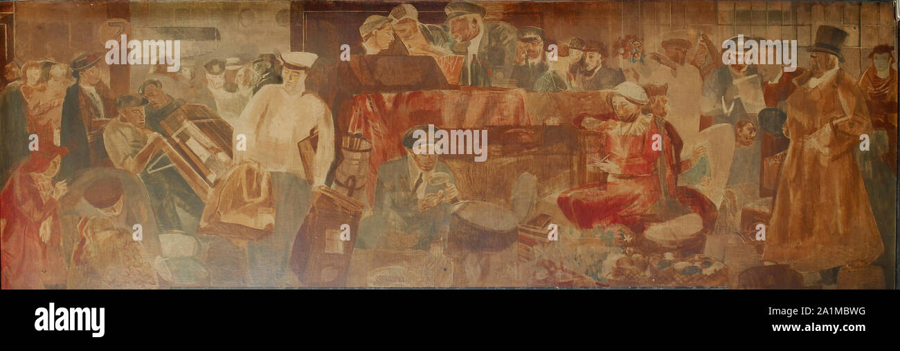 Oil painting Commerce of the East located at center of Lobby, U.S ...